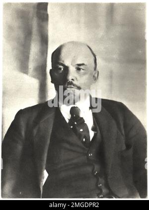 Portrait of Vladimir Ilich Lenin, first leader of USSR Stock Photo - Alamy