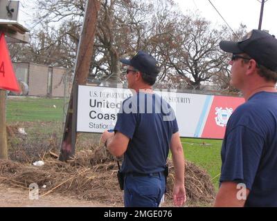 Station Sabine, Texas - 26-HK-2-4. Coast Guard personnel on front ...
