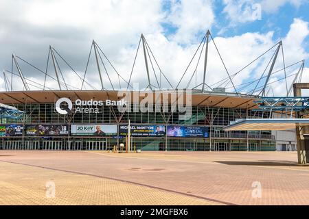 Qudos Bank Arena stadium and entertainment venue, exterior outside ...