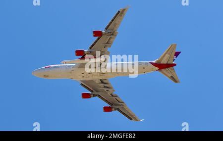 Virgin Orbit Boeing 747-400 rocket launch platform, named Cosmic Girl ...