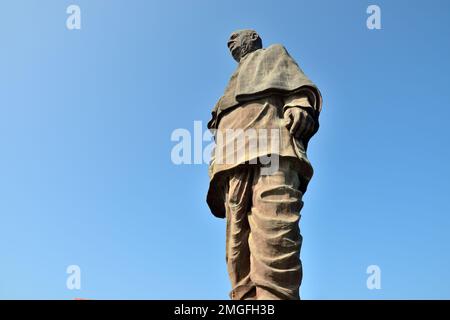 Partial view of Statue Of Unity, colossal statue of Vallabhbhai Patel, tallest statue in the ...