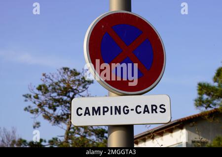traffic sign Parking ban for Caravans Stock Photo - Alamy