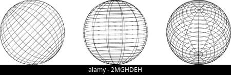 Wireframe spheres collection Stock Vector Image & Art - Alamy