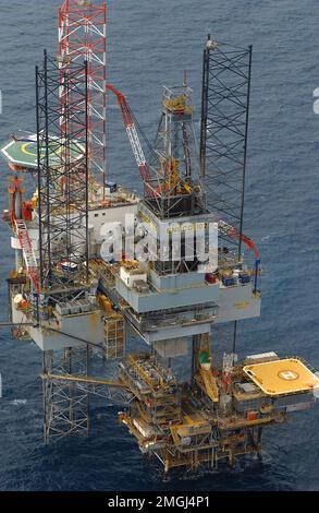 The Ensco 102 Jackup rig operating over Barracouta platform -Bass ...