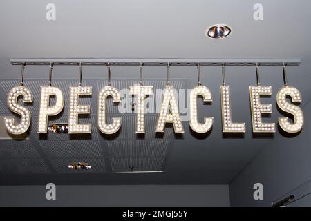 signboard spectacles in french means shows Stock Photo - Alamy