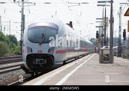 High speed train at Pasing station in Germany Stock Photo - Alamy