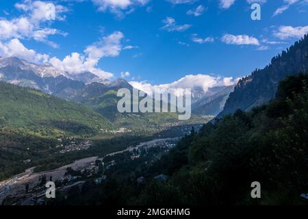 Manali, Himachal Pradesh, India - 01 September 2021 : Aerial view of ...