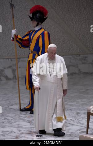 Vatican City, Vatican 25 january, 2023. Pope Francis greets a child ...