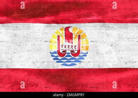 French Polynesia flag - realistic waving fabric flag Stock Photo - Alamy