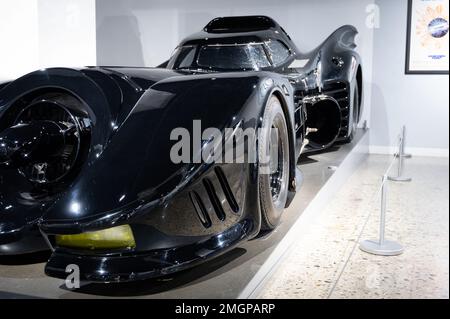 original Batmen car, the black Batmobile Stock Photo - Alamy
