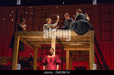 centre: Madeleine Worrall (Jane) in JANE EYRE at the Bristol Old Vic ...