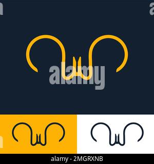 W letter for wings logo design, combination w letter and wings Stock ...