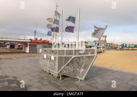 HMS Elephant bottle bank on Great Yarmouth promenade Stock Photo - Alamy
