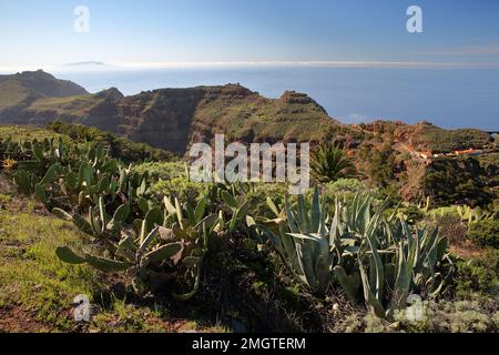 Spectacular view towards the Valle Gran Rey, La Gomera, Canary Islands ...