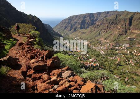 Spectacular view towards the Valle Gran Rey, La Gomera, Canary Islands ...