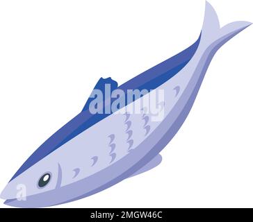 Pacific sardine icon isometric vector. Fish seafood. Oil food Stock ...