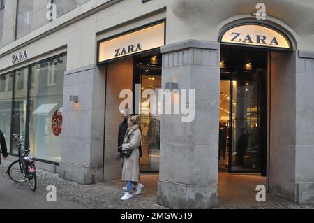 Copenhagen/Denmark/26 January 2023/Spanish retail Zara store on ...