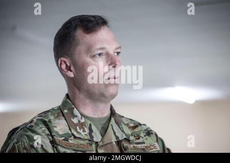 U.S. Air Force Brig. Gen. Douglas A. Cox, center, U.S. Air Forces in ...