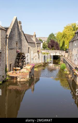 The Aure river in downtown Bayeux. Calvados. France Stock Photo - Alamy