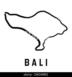 Bali map. Blank vector map of the Island. Borders of Bali for your ...