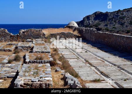 Greece, Crete, leper colony cemetery in old Venetian Fortress ...