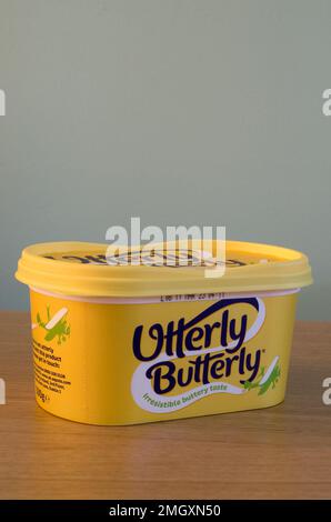 Tub of Utterly Butterly Low Fat Spread, UK Stock Photo - Alamy