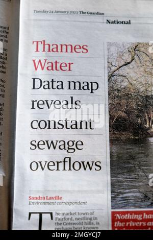 'Thames Water Data map reveals constant sewage overflows' Guardian ...