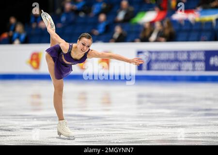 Livia KAISER (SUI), during Women Short Program, at the ISU European ...