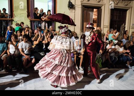Carnival. Characters in the ´Las Llamadas´ parade, in Palermo ...