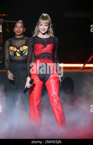 Belgian singer songwriter Angèle (Van Laeken) performs the closing ...