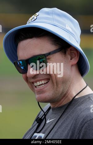 Tampa Bay Rays general manger Erik Neander, left, and manger Kevin Cash ...