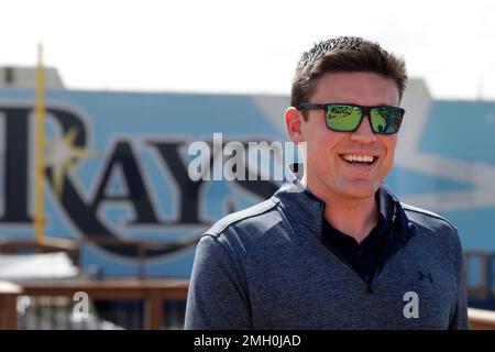 Tampa Bay Rays general manger Erik Neander, left, and manger Kevin Cash ...