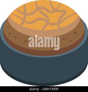 Panettone cake icon isometric vector. Sweet bread. Spring happy Stock ...