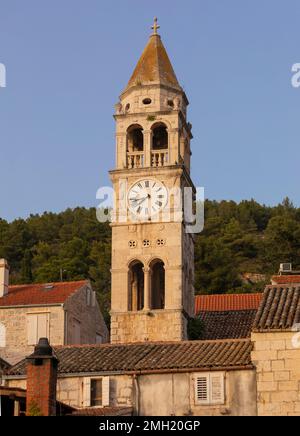 KUT, VIS, CROATIA, EUROPE - Bell tower, Church of St. Cyprian and ...