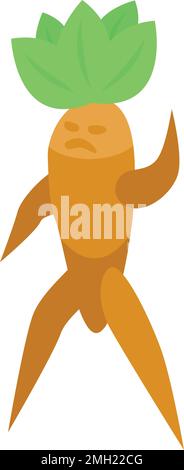 Green mandrake icon isometric vector. Leaf plant. Magic botany Stock ...