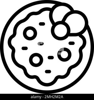 Top view hummus icon outline vector. Tahini day. Olive vegetable Stock ...
