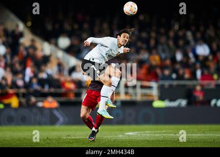 Spain. 26th Jan, 2023. Edinson Cavani (Valencia CF, #7) Credit: saolab ...