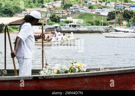 Cachoeira, Bahia, Brazil - February 21, 2016: Candomble faithful on ...