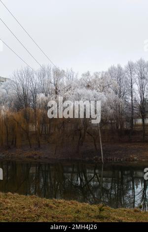 Winter landscape in Moldova on a cloudy day Stock Photo - Alamy