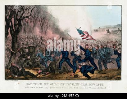AMERICAN CIVIL WAR: Battle of Mill Spring, Kentucky,January 1862. Death ...