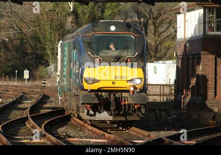 Direct Rail Services locos, 68001 Evolution and 68007 Valiant, top and ...