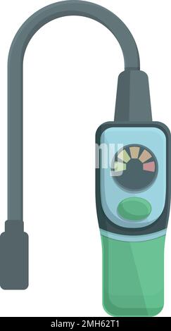 Gas detector tool icon cartoon vector. Check equipment. Digital ...