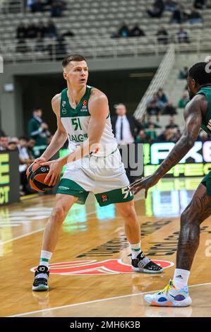 Arnas Butkevicius of Zalgiris Kaunas in action during the EuroLeague ...