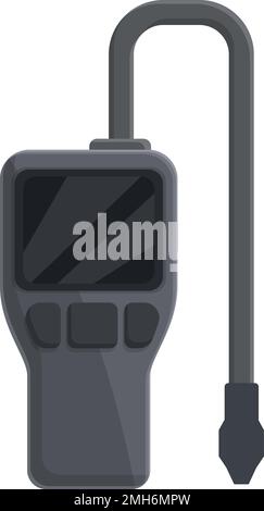 Gas detector tool icon cartoon vector. Check equipment. Digital ...