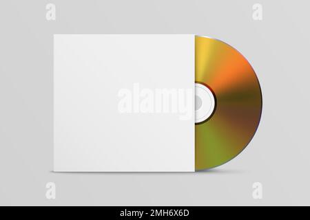 Vector Realistic Yellow CD, DVD with Plastic Rectangular Cover ...