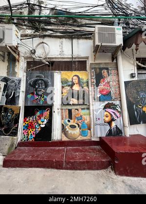 Street Art by unknown artists in the inner suburb of Fitzroy, in the ...