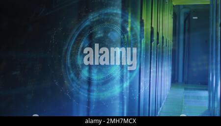 Composition of scope scanning and data processing over world map Stock Photo - Alamy