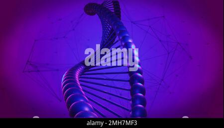 Image of close up of macro purple dna strand Stock Photo - Alamy