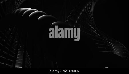 Image of close up of macro black dna strand Stock Photo - Alamy