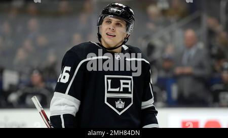 Los Angeles Kings' Blake Lizotte plays during an NHL hockey game ...